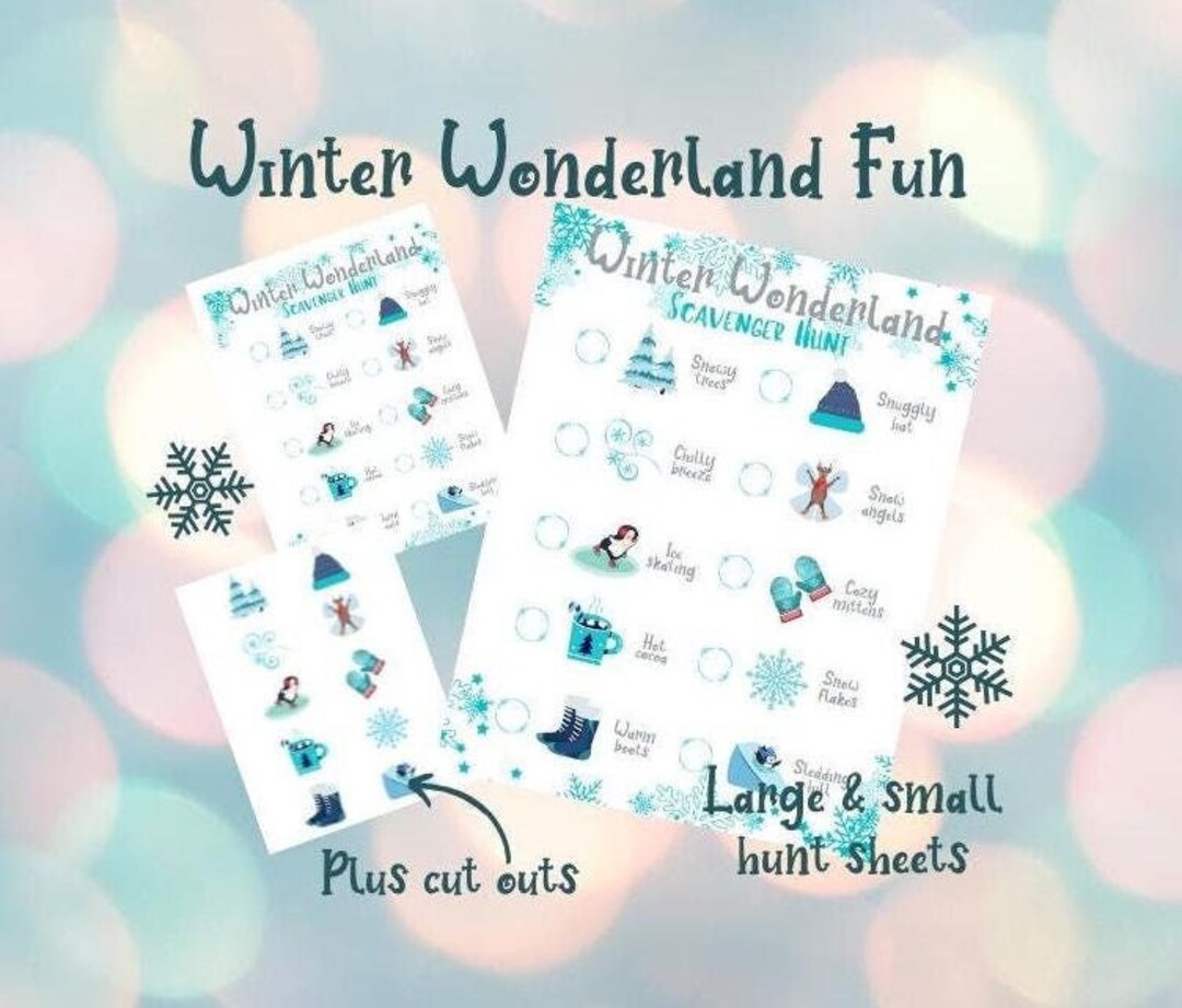 Winter Scavenger Hunt, Winter Scavenger Hunt, Christmas Scavenger Hunt ...
