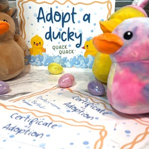 Adopt a Ducky - Duck Pet Adoption - Birthday Party Favor - Baby Shower ...