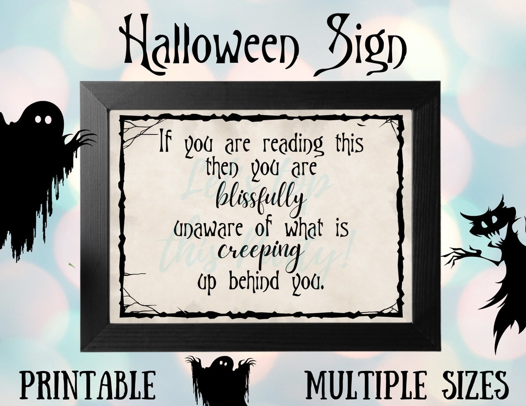 Halloween Sign Creepy Halloween Sign Halloween Picture Creeping up ...