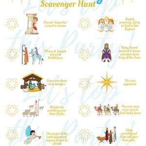 Nativity Scavenger Hunt Story of Jesus Baby Jesus Nativity Jesus is the ...