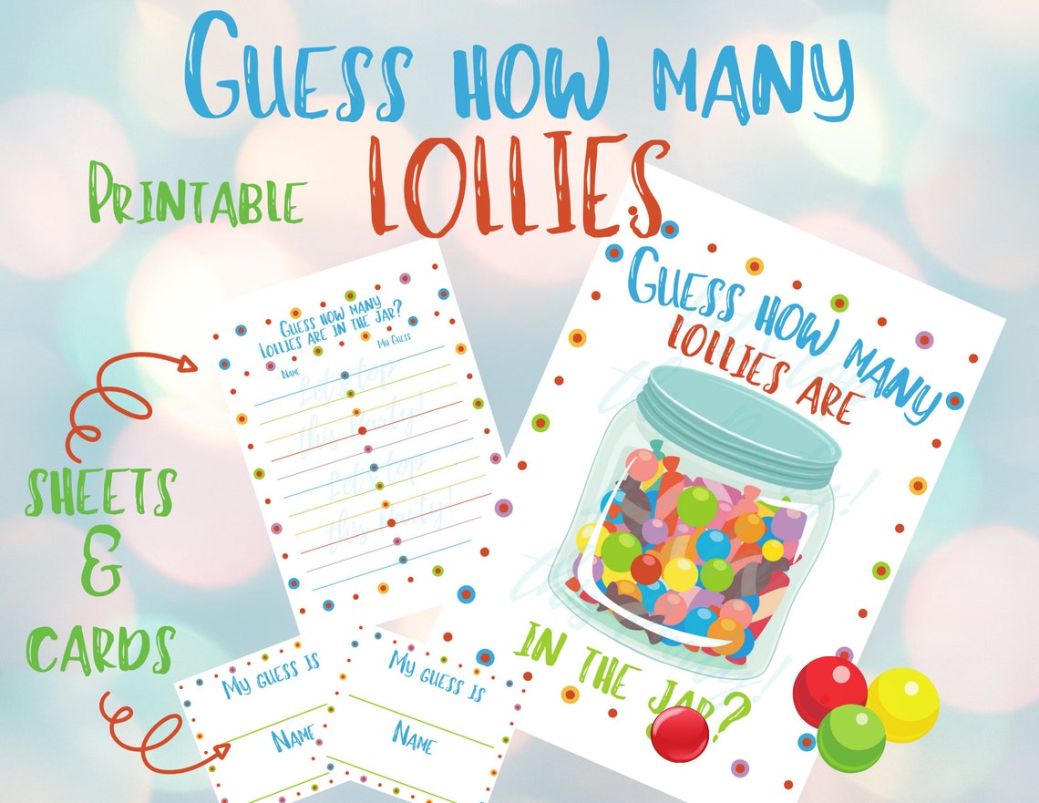 Guess How Many Lollies Are in the Jar, How Many Lollies Are in the Jar ...