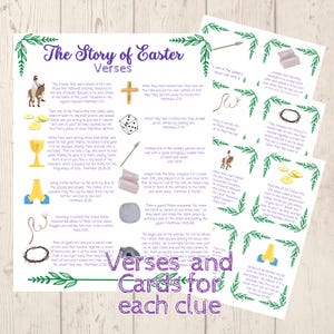 The Story of Easter Scavenger Hunt- Jesus Resurrection Story - Sunday ...