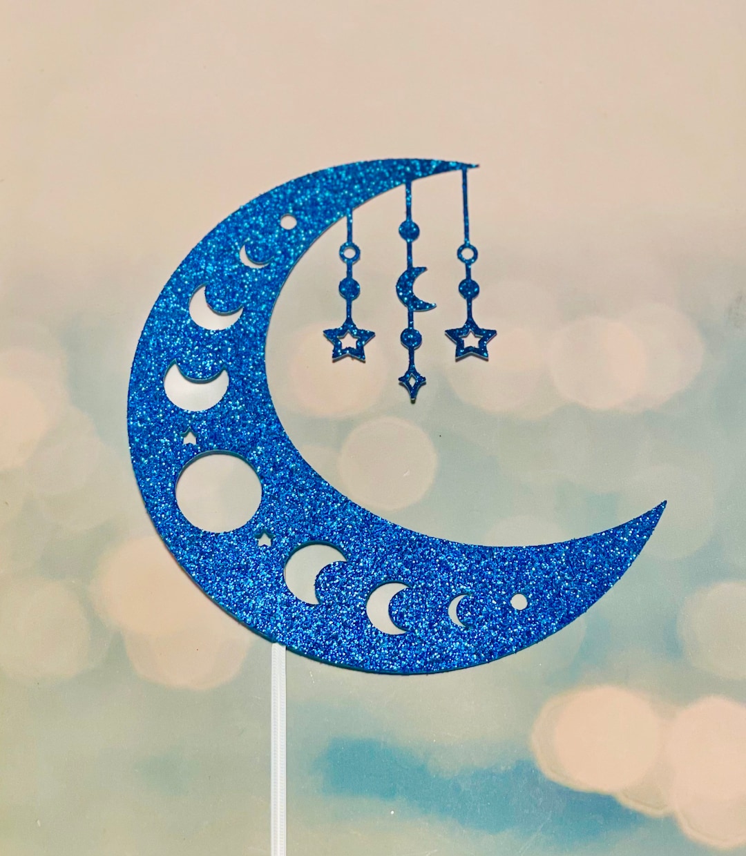 Moon and Stars Cake Topper - Personalized - Celestial Boho -custom Name ...