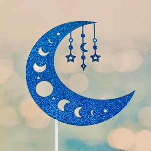 Moon and Stars Cake Topper - Personalized - Celestial Boho -custom Name ...