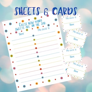 Guess How Many Sweets Are in the Jar - Party Game Guessing Game ...