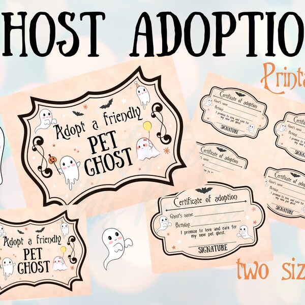 Adopt a Ghost - Etsy