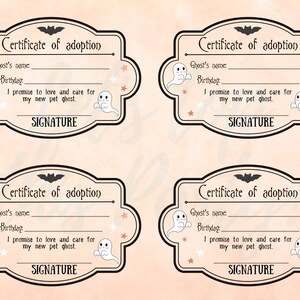 Adopt a Ghost Halloween Ghost Adoption Adopt a Pet Ghost Pet Ghost ...