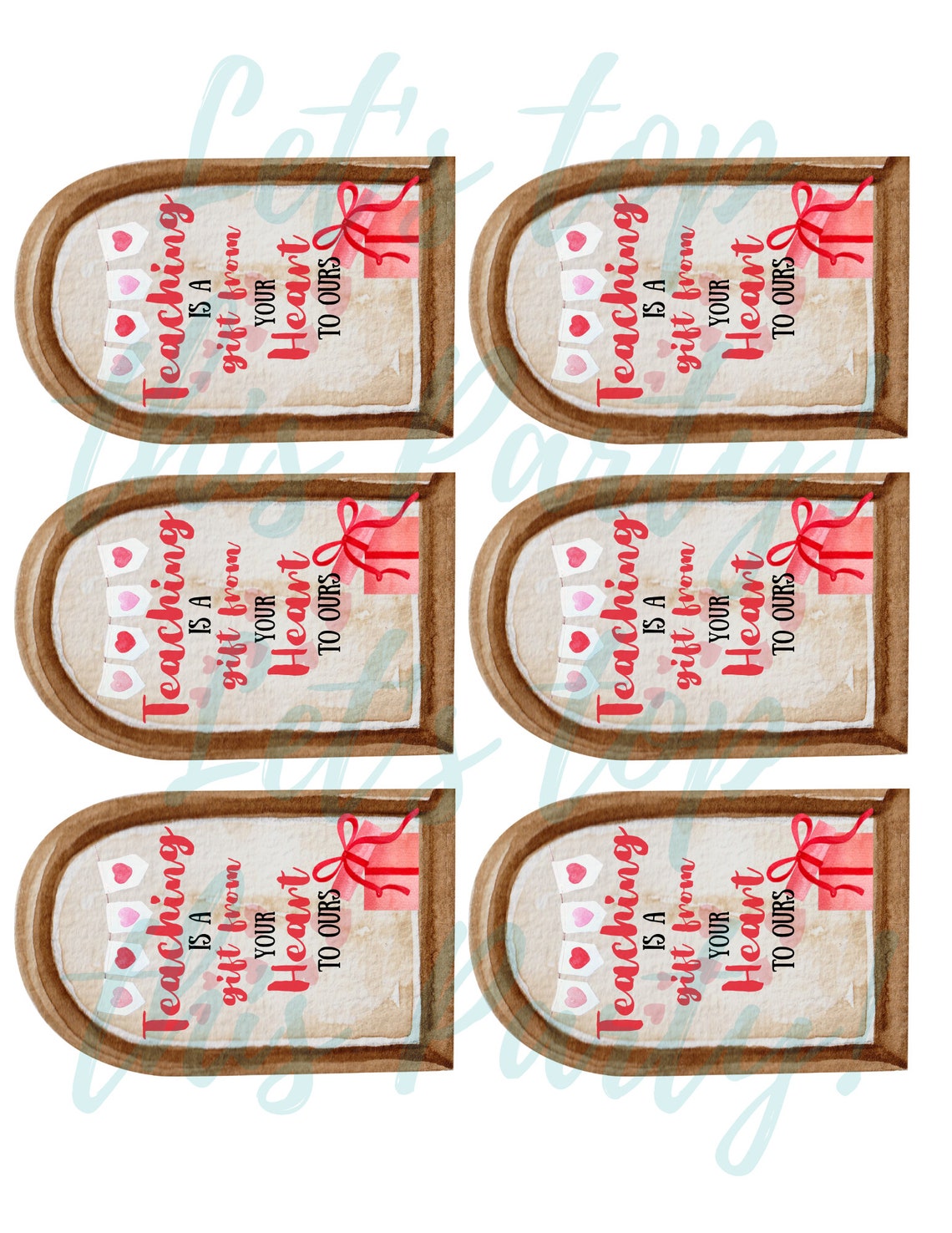 Teacher Valentine Gift Tag Printable Classroom Valentine Tag Valentine ...