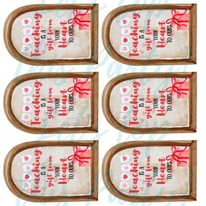 Teacher Valentine Gift Tag Printable Classroom Valentine Tag Valentine ...