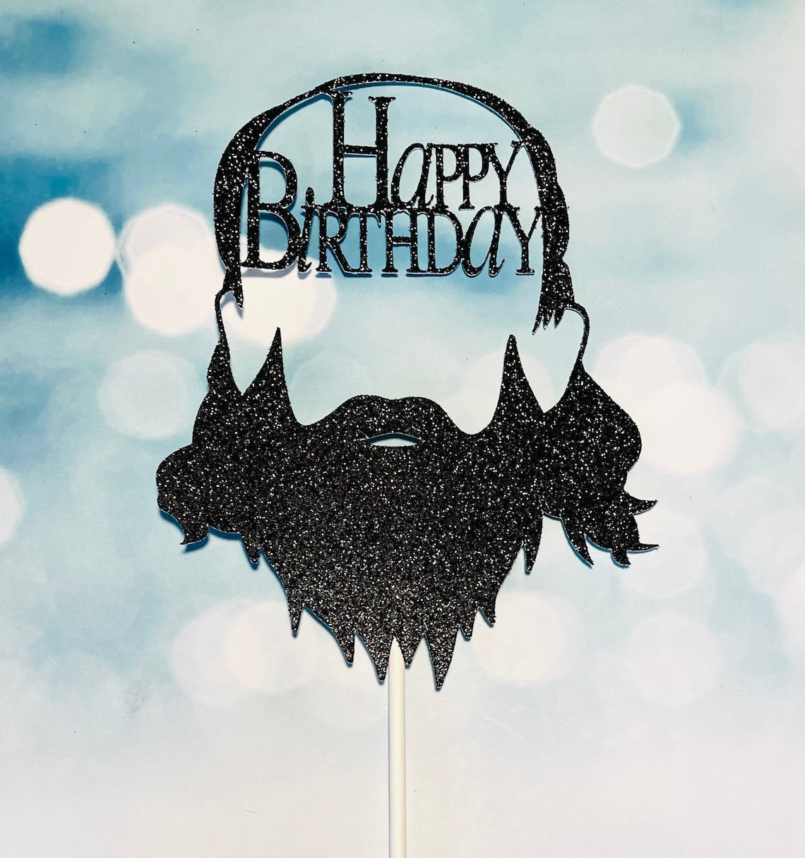 Bearded Man Birthday Cake Topper, Happy Birthday, Birthday Cake Topper ...