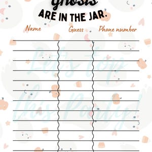 Guess How Many Ghosts Are in the Jar Halloween Candy Guessing Game ...