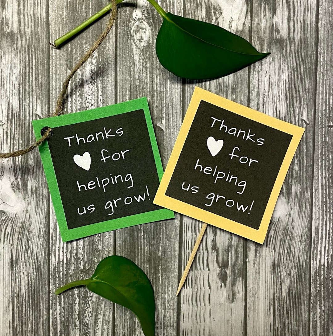 Thanks for Helping Us Grow, Teacher Plant Gift, Teacher Gift Tag ...