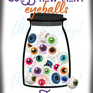 Guess How Many Eyeballs Are in the Jar, Guessing Game, Halloween ...