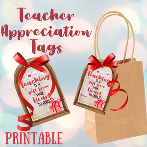 Teacher Valentine Gift Tag Printable Classroom Valentine Tag Valentine ...