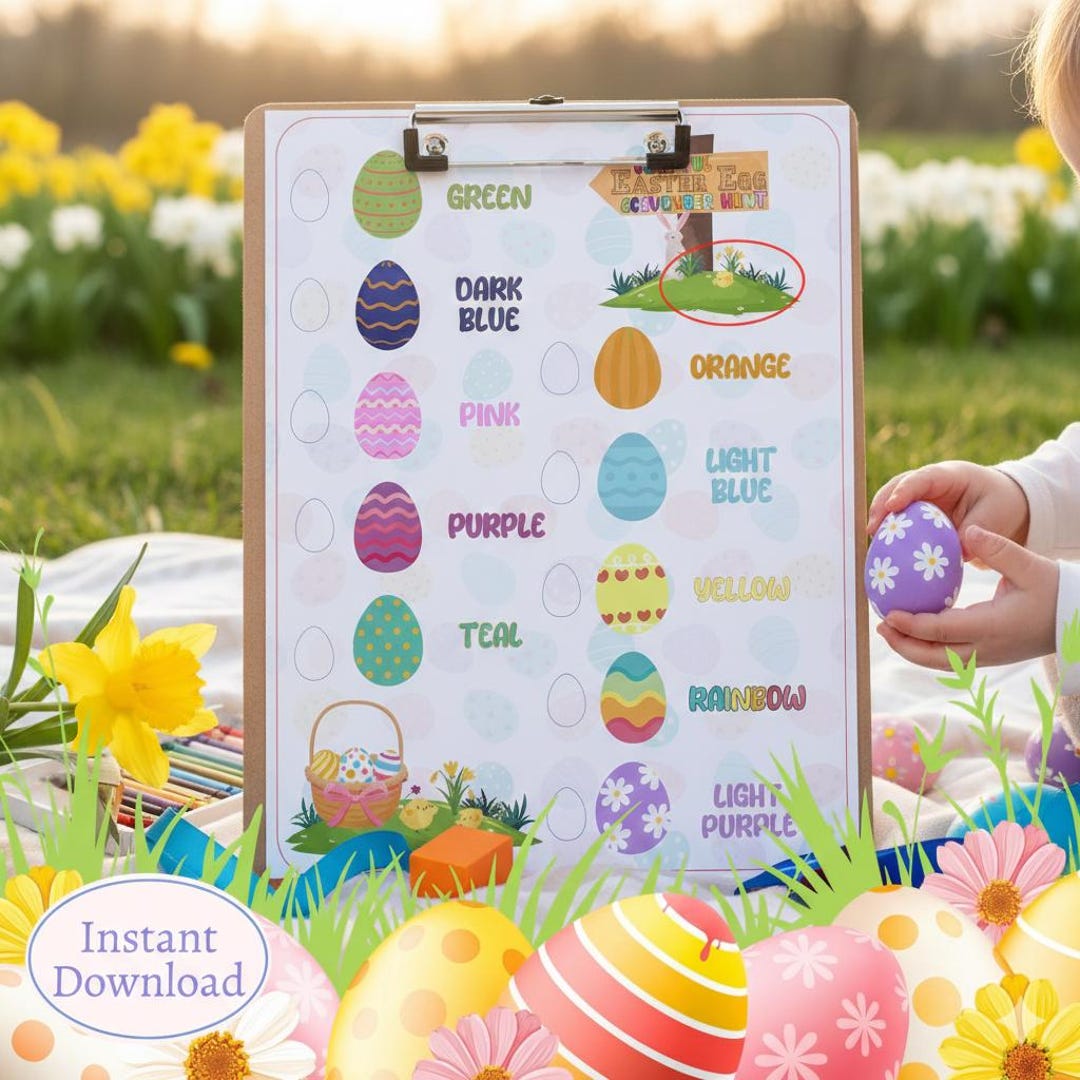 Easter Activity for Toddlers - Color Recognition Scavenger Hunt ...