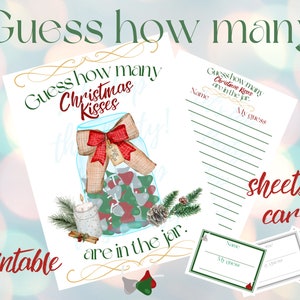 Guess How Many Christmas Kisses Are in the Jar Guess How Many Christmas ...