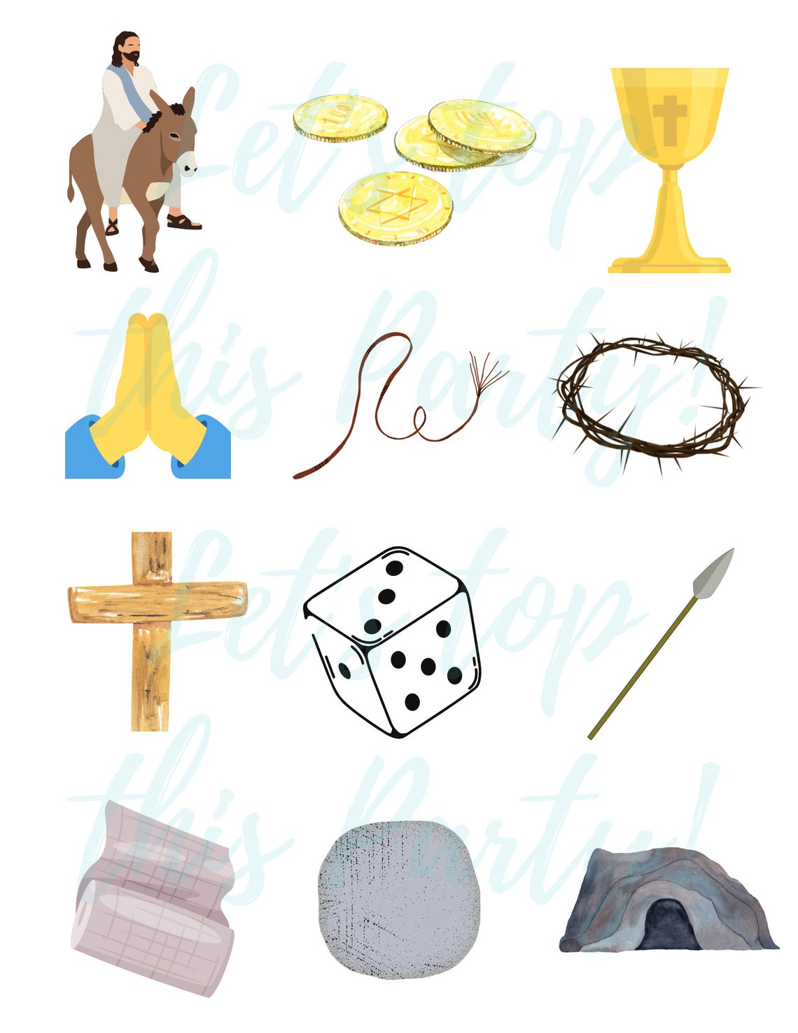 The Story of Easter Scavenger Hunt- Jesus Resurrection Story - Sunday ...