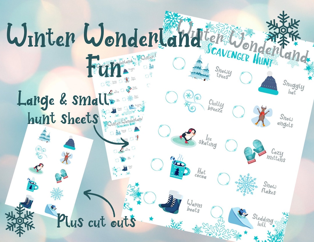 Winter Scavenger Hunt, Winter Scavenger Hunt, Christmas Scavenger Hunt ...