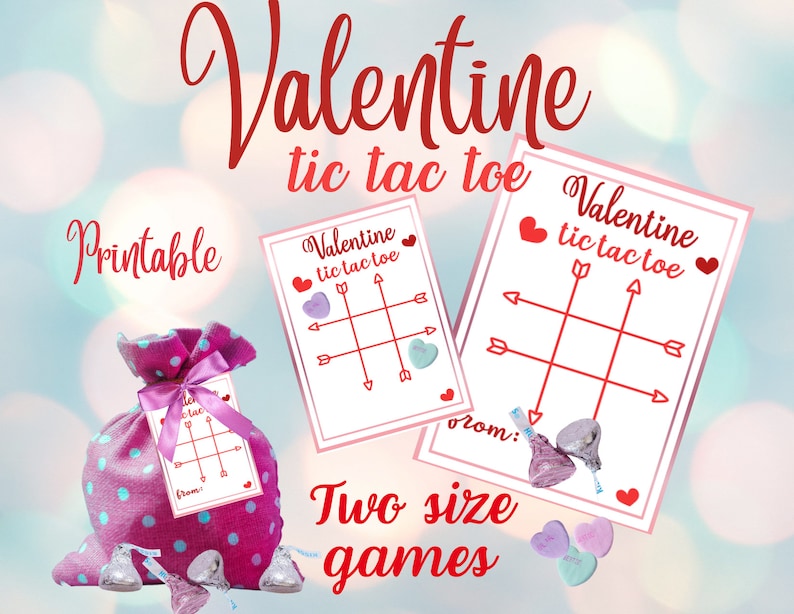 Valentine's Day Tic Tac Toe Tic Tac Toe Valentine Day - Etsy