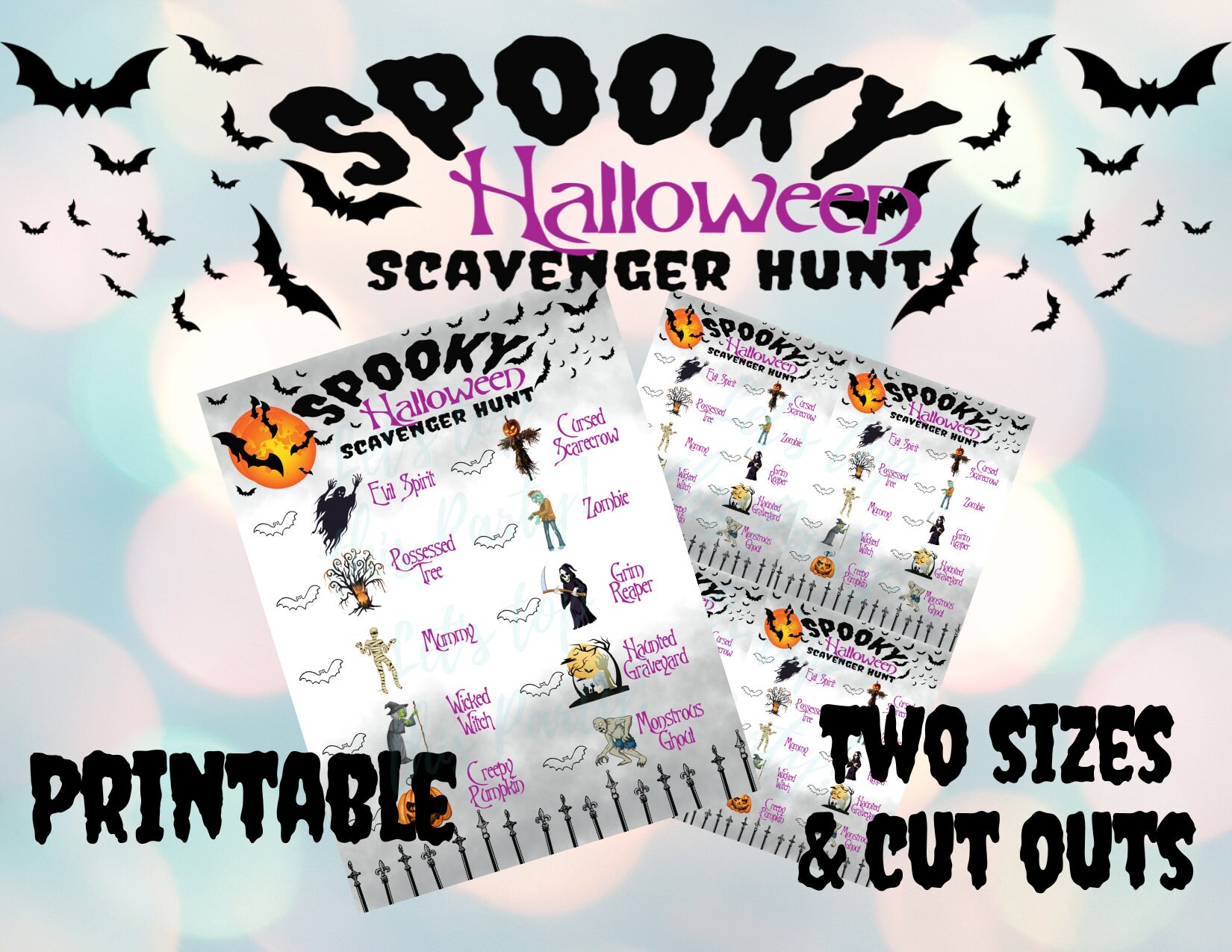 Spooky Halloween Scavenger Hunt Halloween Scavenger Hunt - Etsy