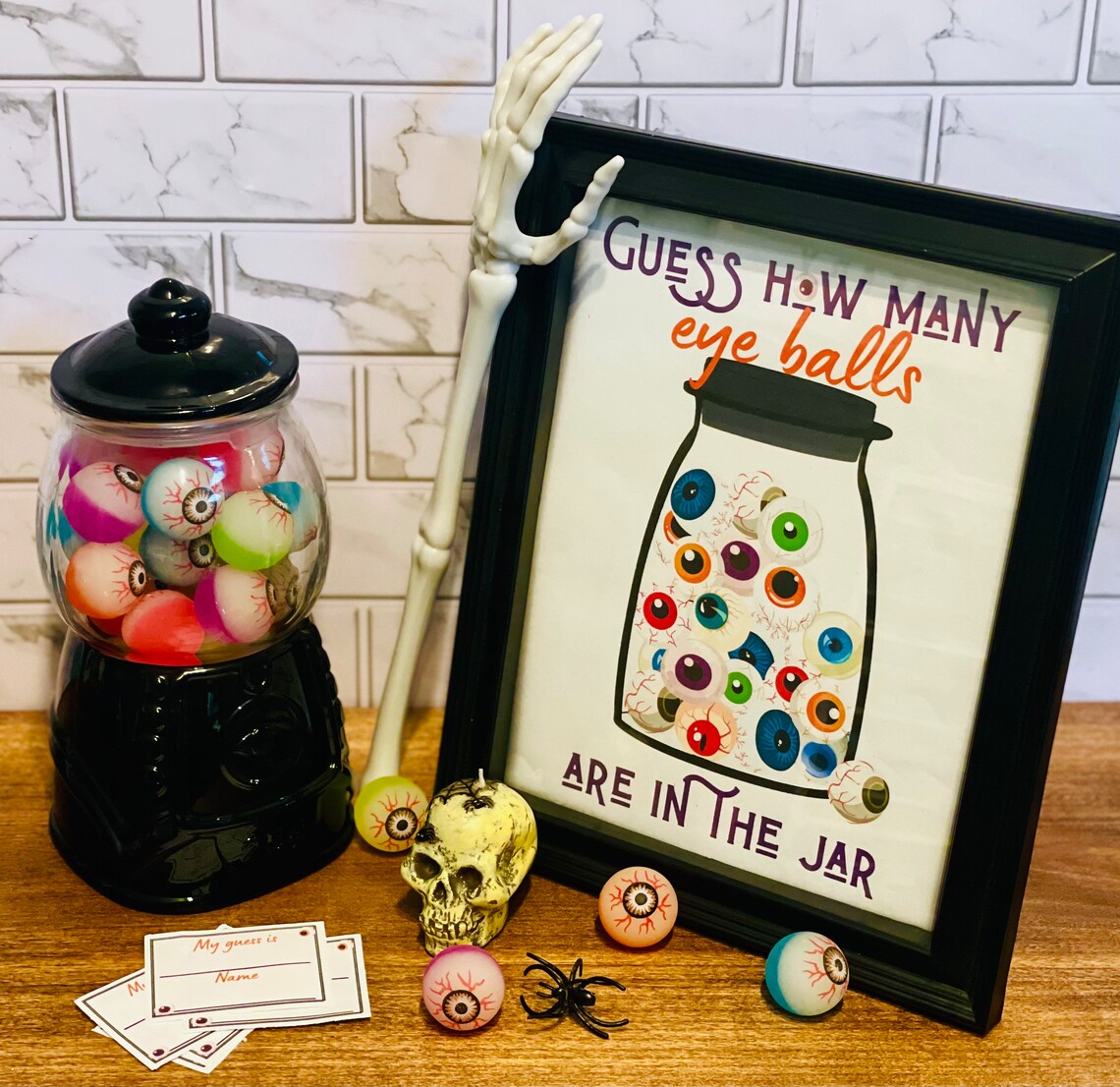 Guess How Many Eyeballs Are in the Jar Guessing Game Halloween Guessing ...