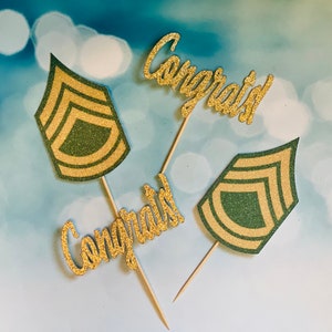Custom Military Cupcake Toppers -customized Rank and Symbols for All ...