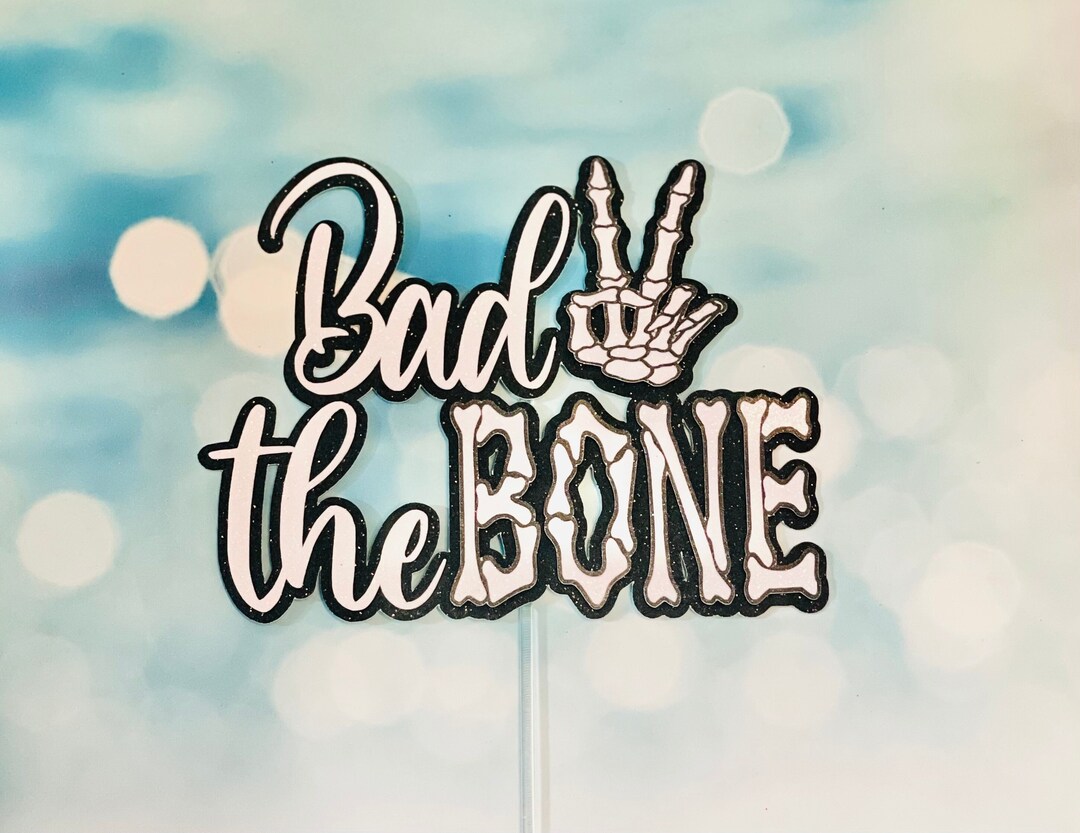 Bad Two the Bone 3D Cake Topper Girl or Boy Second Birthday Party Decor ...