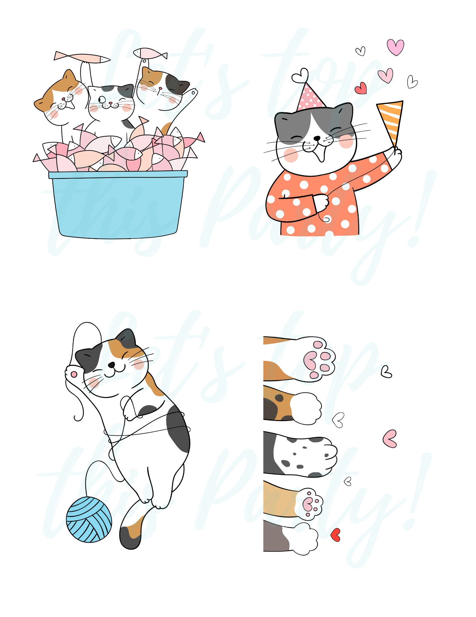 Kitten Scavenger Hunt, Printable Scavenger Hunt Kitten Printable Kitten ...