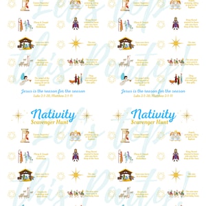 Nativity Scavenger Hunt Story of Jesus Baby Jesus Nativity Jesus is the ...