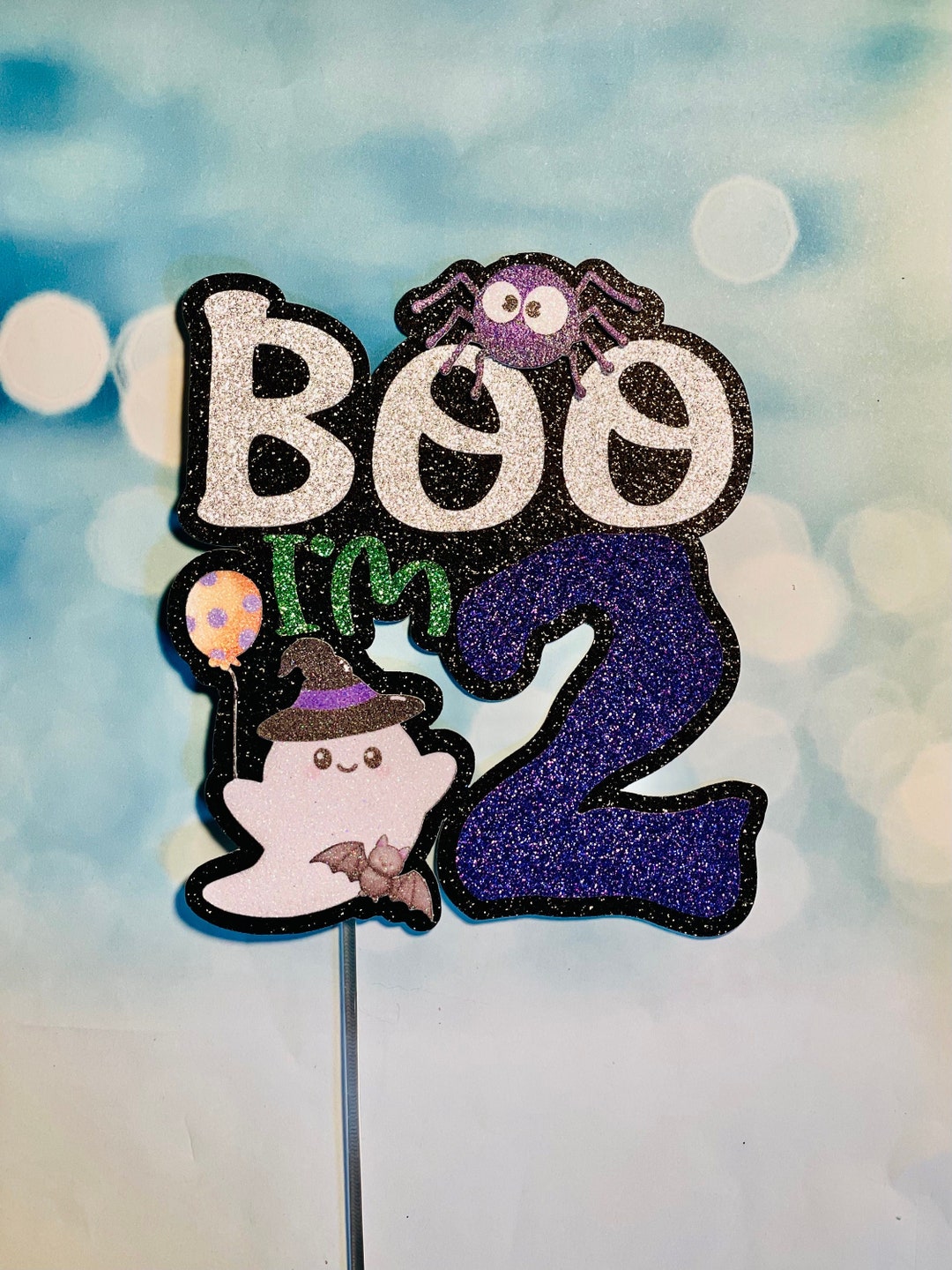 Boo I'm 2 Cake Topper Boo I'm 3 Boo Birthday Party Halloween Birthday ...