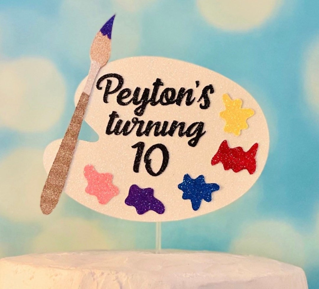 Art Party Cake Topper Painting Party Paint Party Art Party Art Cake ...