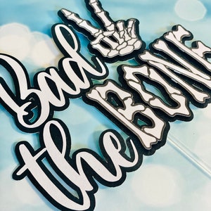 Bad Two the Bone 3D Cake Topper Girl or Boy Second Birthday Party Decor ...