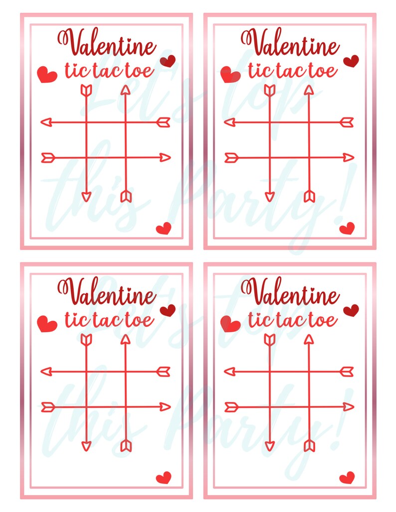 Valentine's Day Tic Tac Toe Tic Tac Toe Valentine Day - Etsy