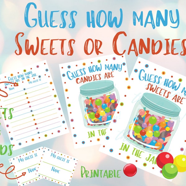 Candy Guess Game - Etsy