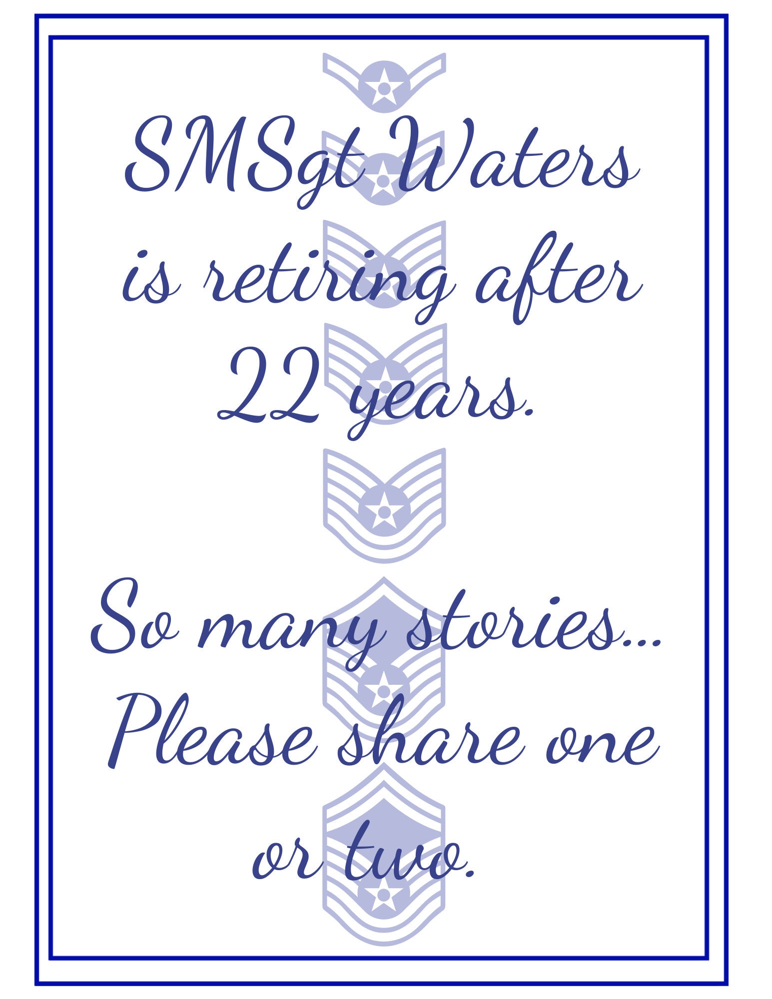 Customized Military Printable Retirement Personalized | Etsy