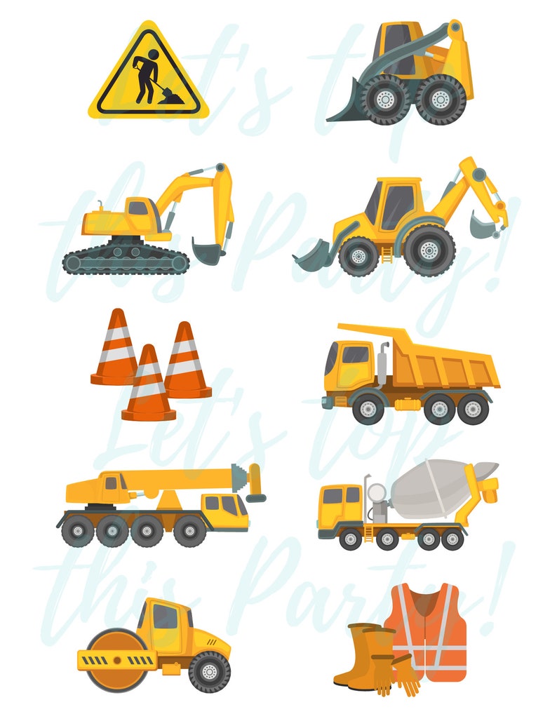 Under Construction Scavenger Hunt Construction Party Big - Etsy