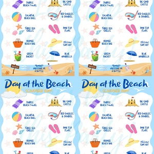 Day at the Beach Scavenger Hunt Beach Scavenger Hunt Ocean Scavenger ...