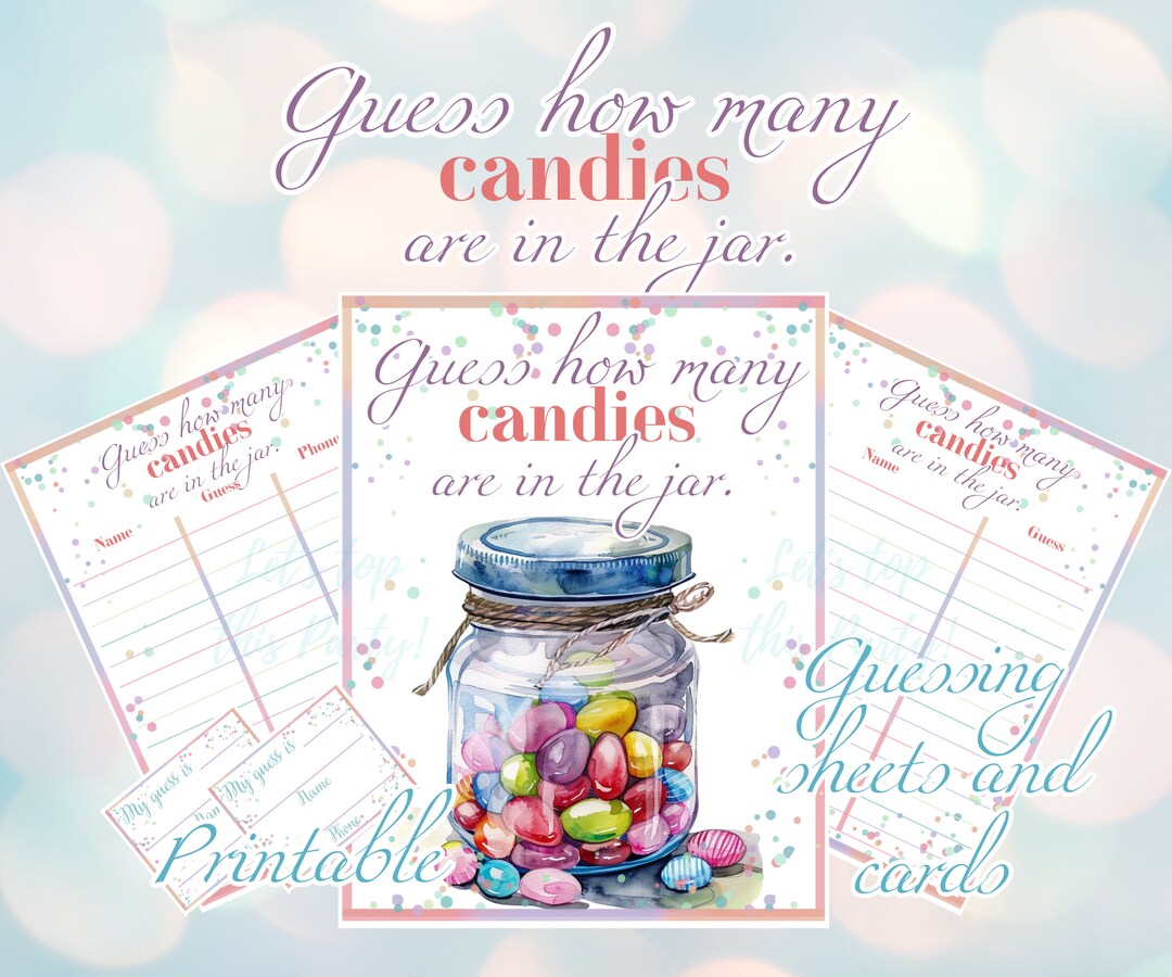 Guess How Many Candies Are in the Jar Easter Guessing Game Easter Candy ...