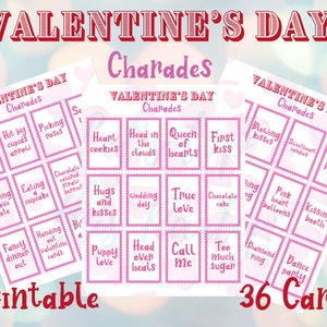 Valentine's Day Charades, Valentine Charades, Printable Valentine ...