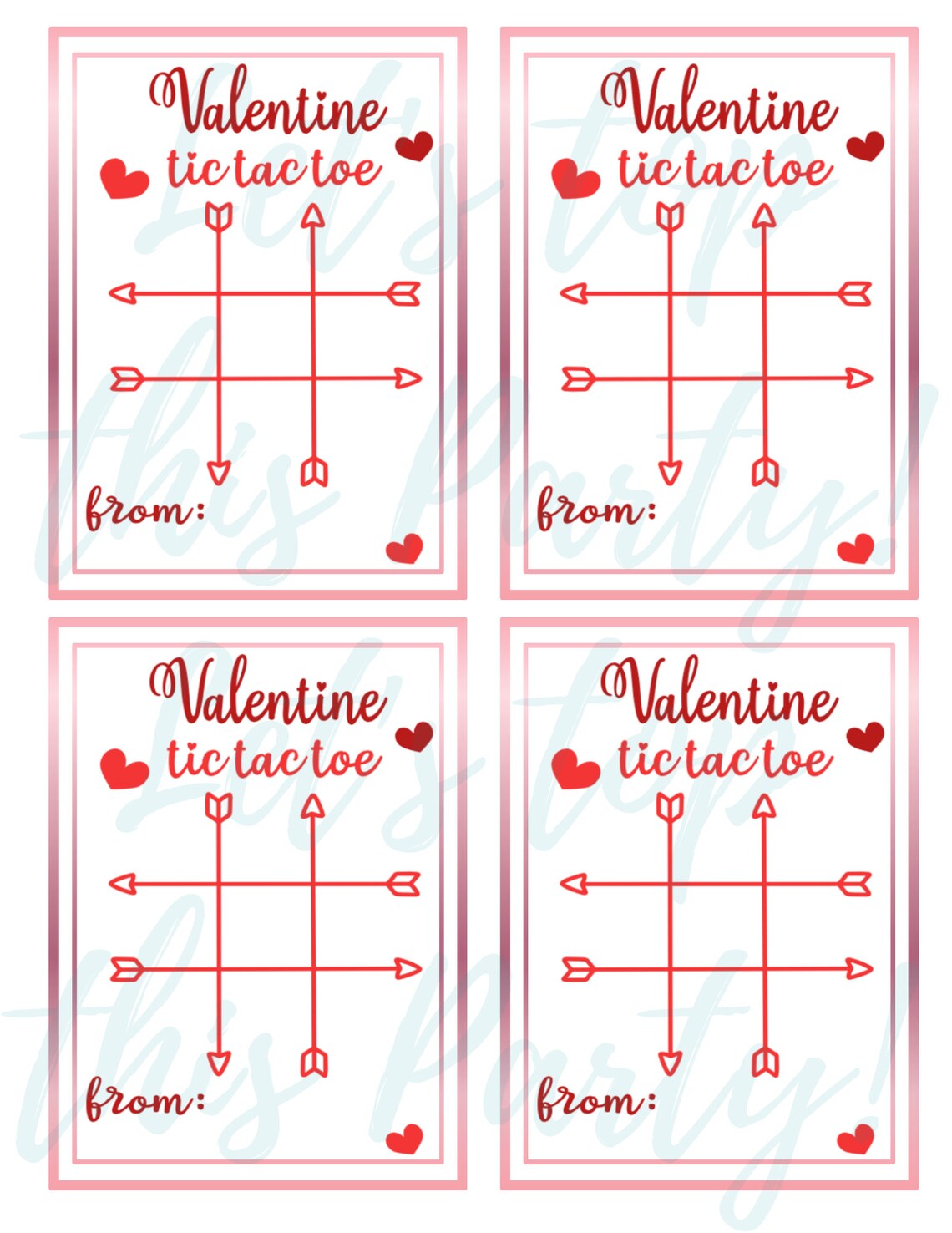 Valentine's Day Tic Tac Toe Tic Tac Toe Valentine Day - Etsy