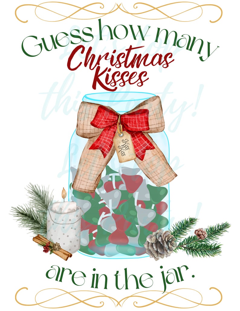 Guess How Many Christmas Kisses Are in the Jar Guess How Many Christmas ...