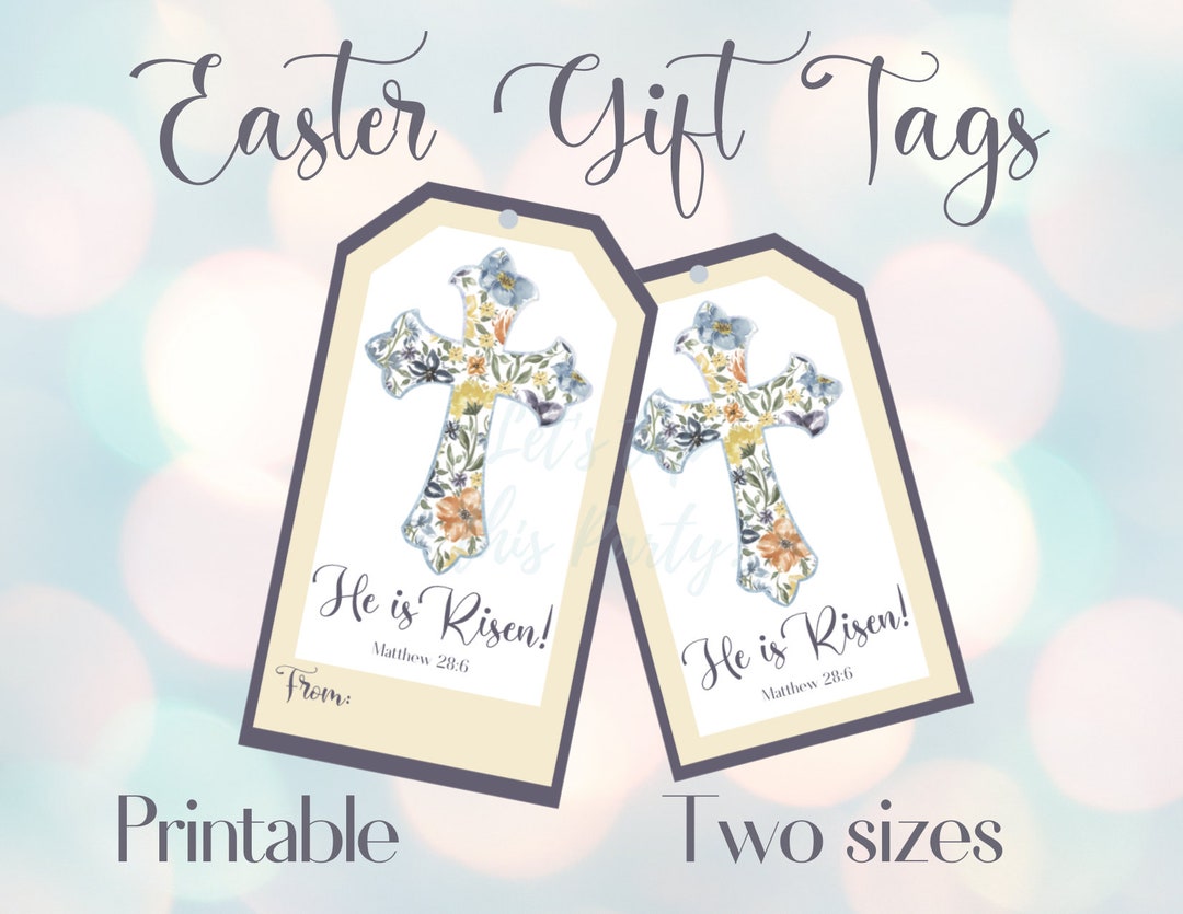 He is Risen Gift Tag, Religious Easter Gift Tag ,easter Gift Tag, He is ...