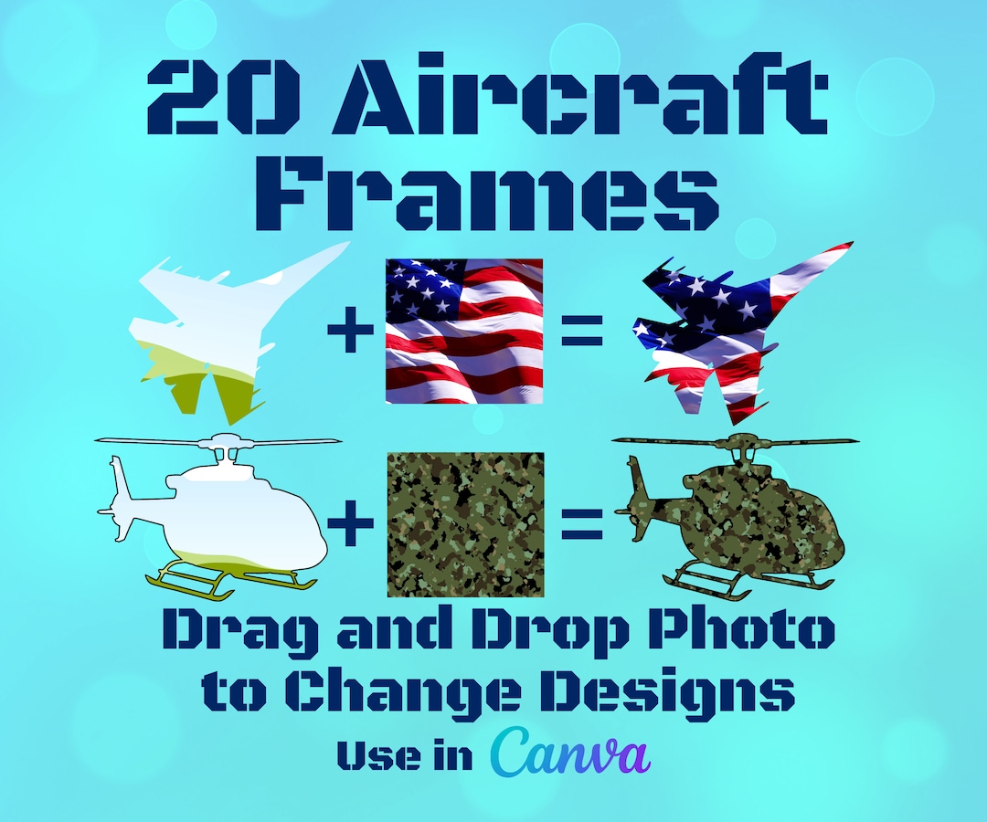 Canva Frames Customizable Military Planes Jets Helicopters Aircraft ...
