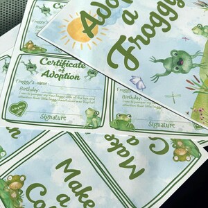 Adopt a Frog - Certificates and Signs - Editable Canva Template ...