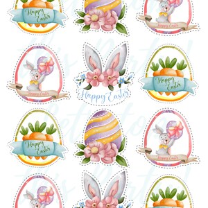 Printable Easter Cake Topper, Printable Easter Cupcake Toppers ...