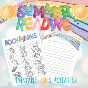 Summer Reading Tracker Bundle Book Review Kids Planner Reading Chart ...
