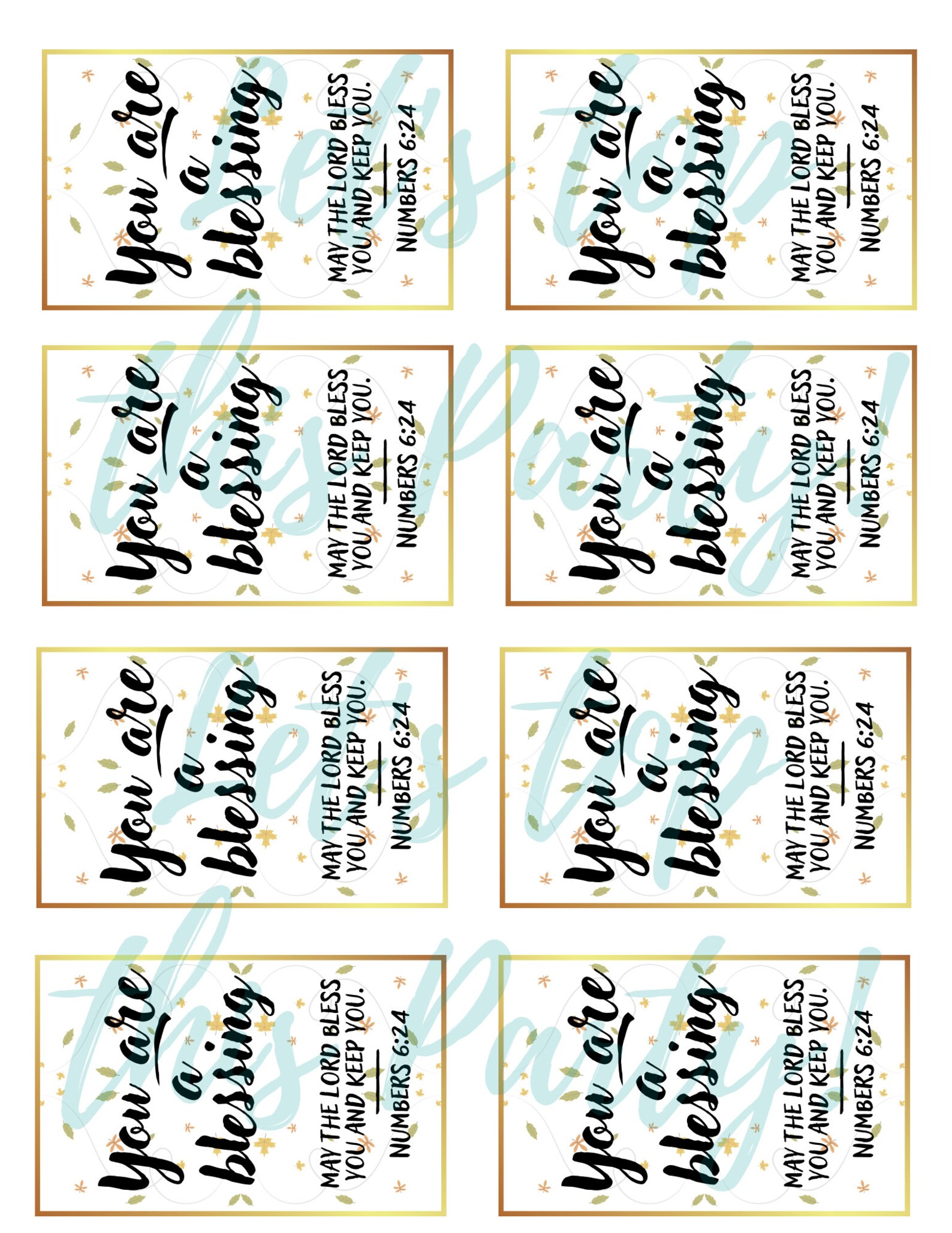 You Are a Blessing Tag Blessing Bag Blessing Bag Tag - Etsy