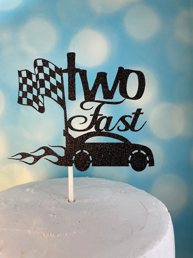 Two Fast Race Car Birthday Race Car Birthday Two Fast Cake | Etsy