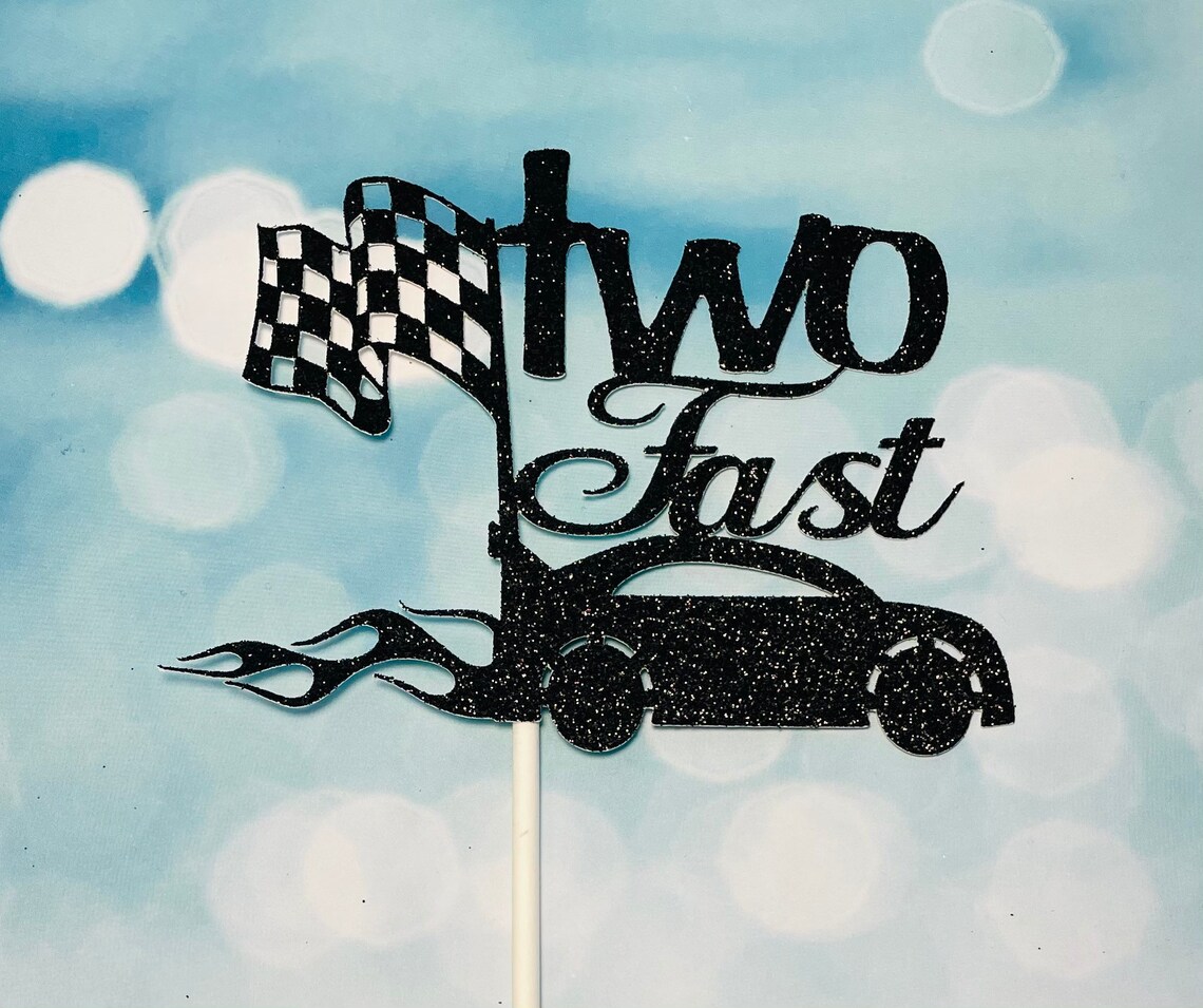 Two Fast Race Car Birthday Race Car Birthday Two Fast Cake - Etsy