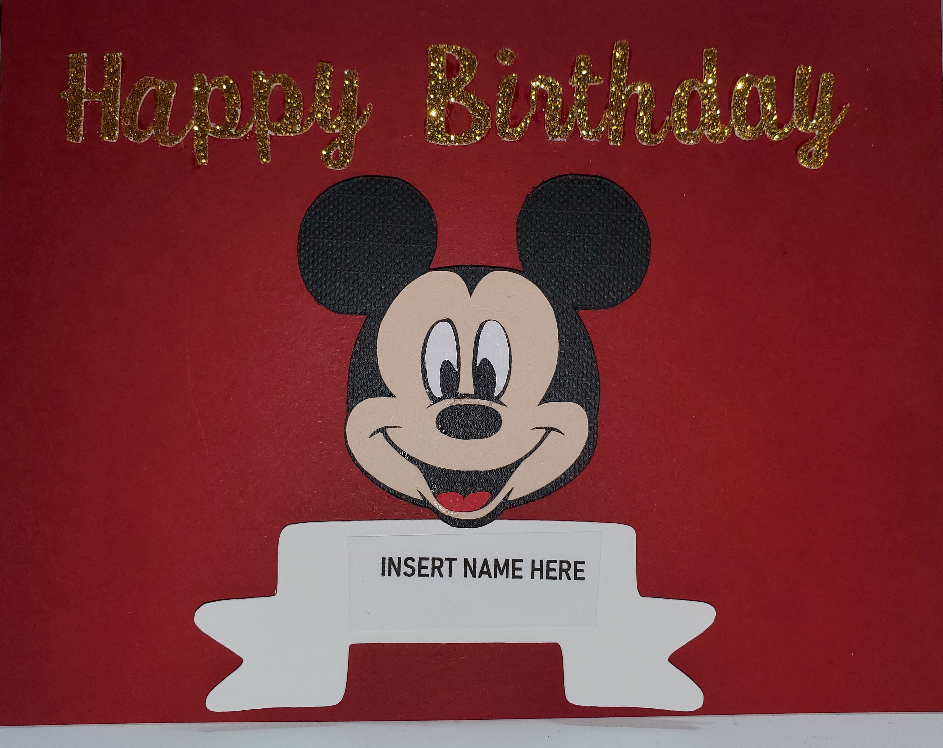 Mickey Mouse Birthday Card Personalized | Etsy